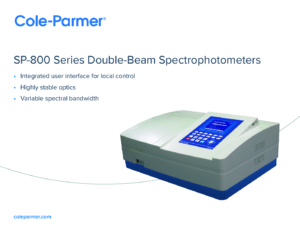Cole Parmer SP-800 Series Spectrophotometer - Instrument Solutions